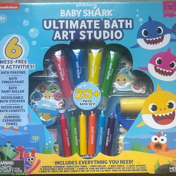 Nickelodeon | Toys | Nickelodeon Baby Shark 2pc Bath Set Nib New | Poshmark